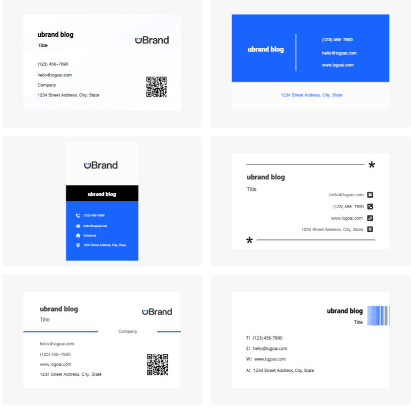 One-Click Business Card Generator for Your Small Business - uBrand.com