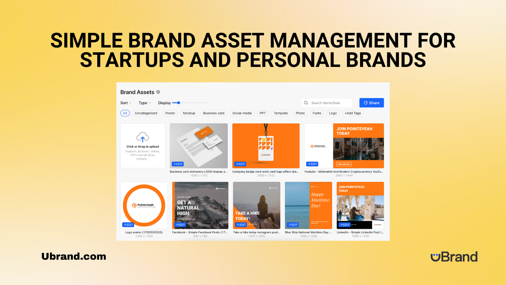 Simple Brand Asset Management For Startups And Personal Brands - uBrand.com