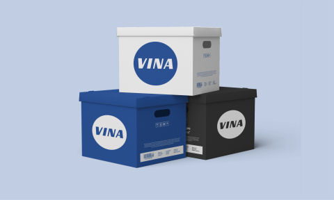Three-color box storage box logo mockup (1725518179) Free online ...