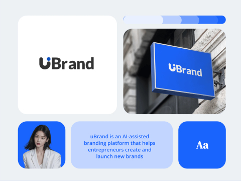 uBrand Logo Mockup Design Template Free online editing - uBrand